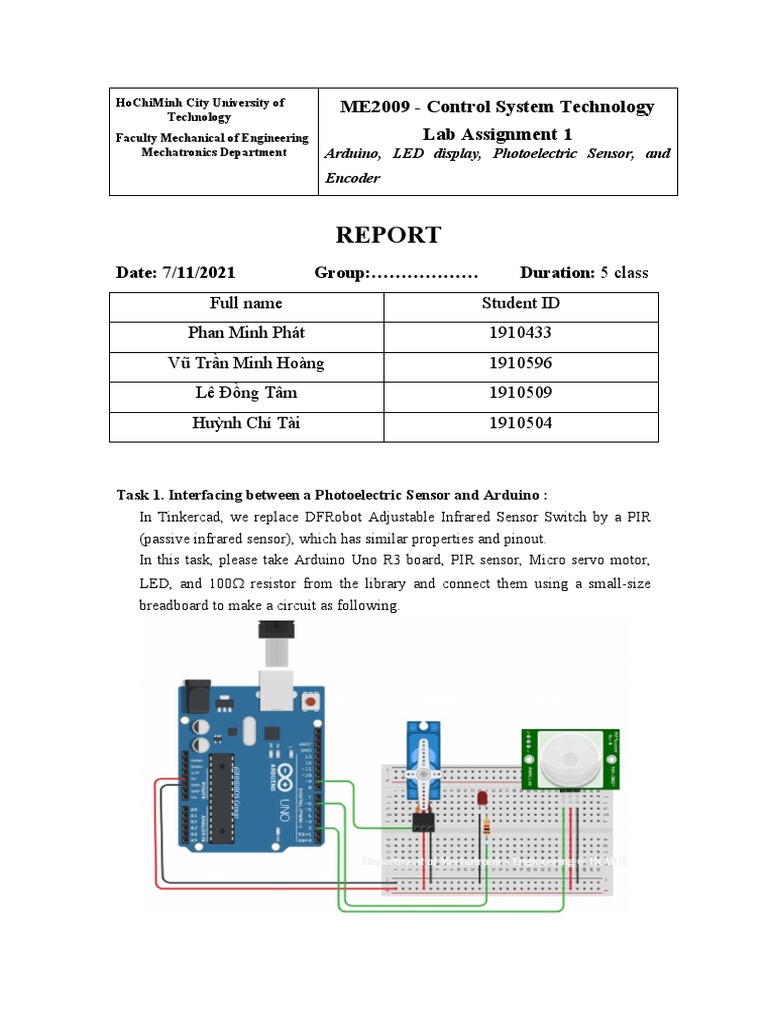 Date: 7/11/2021 Group: Duration | PDF | Arduino | Electricity