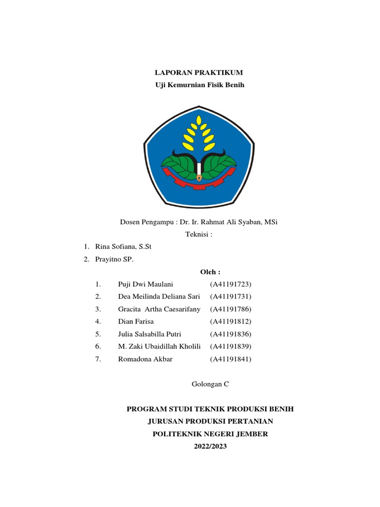 Kemurnian Benih | PDF