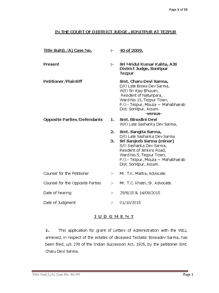 Inheritance Dispute: Determining Rightful Heirs to Estate Based on ...