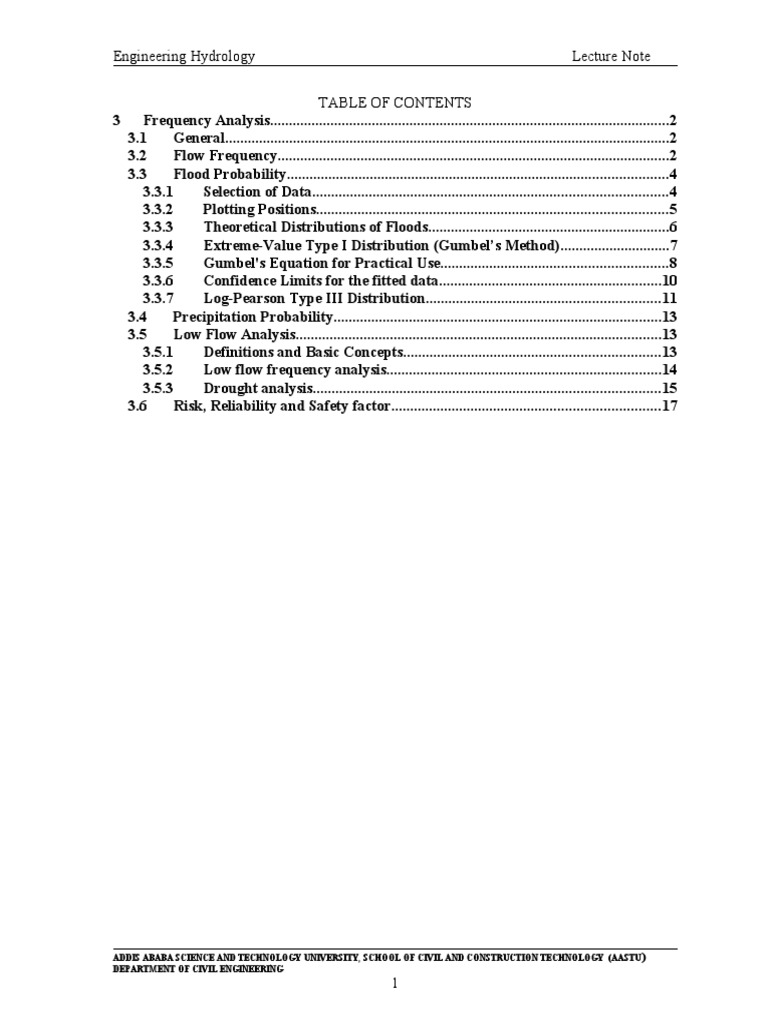 Chapter 3-Frequency Analysis | PDF | Flood | Confidence Interval