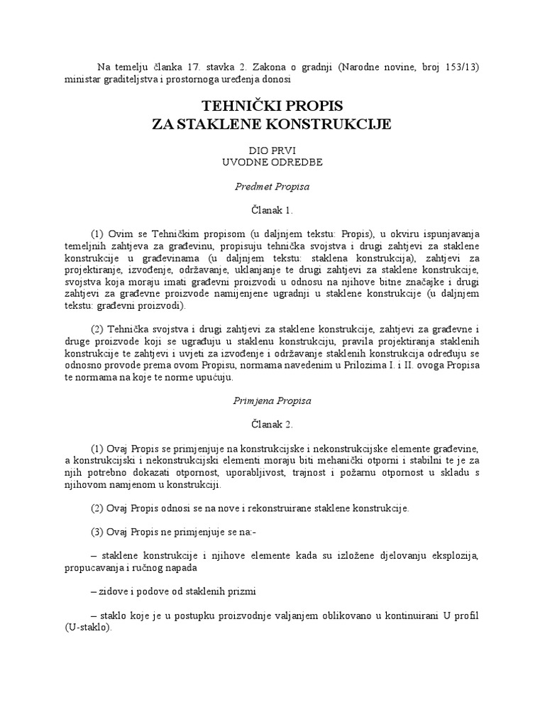 STAKLO - TEHNICKI PROPIS Notification - Draft - 2016 - 551 - HR - HR ...