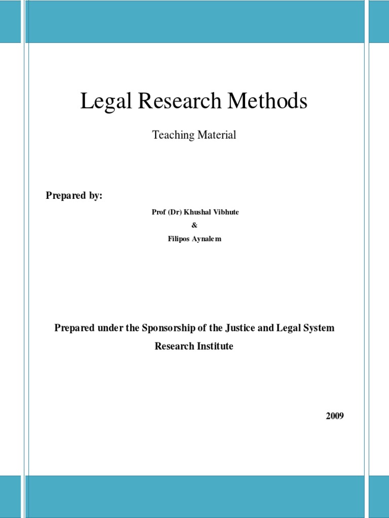 Legal Research Methods | PDF | Scientific Method | Science