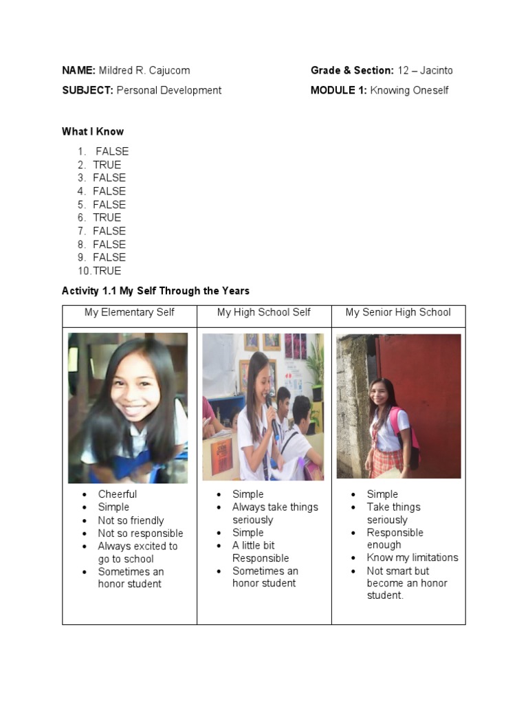 NAME: Mildred R. Cajucom Grade & Section: 12 - Jacinto SUBJECT ...