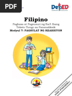 CURRICULUM MAP Pagbasa at Pagsusuri | PDF