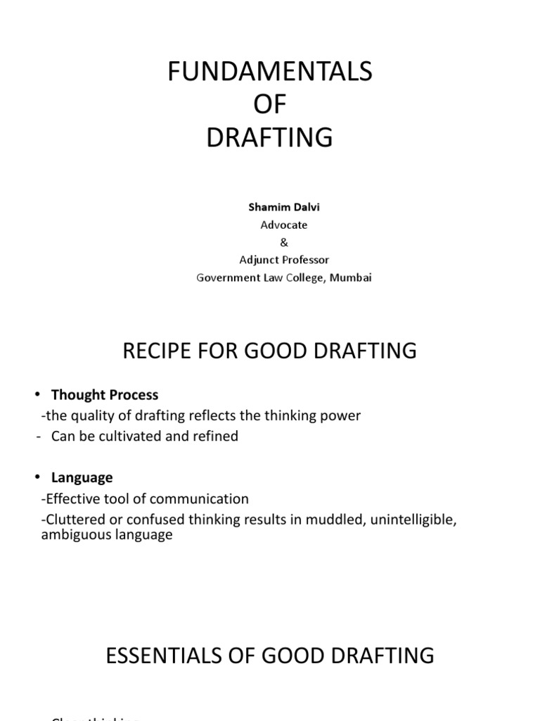 NOTES - Drafting Fundamentals | PDF | Deed | Ambiguity