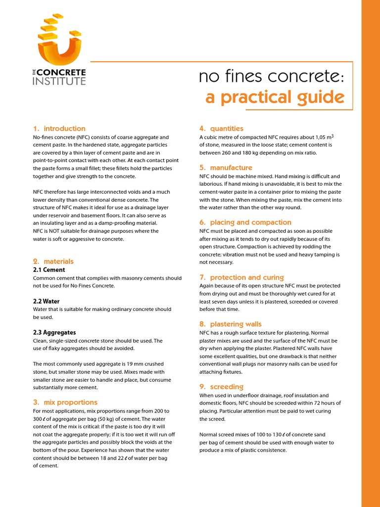 no fines concrete | PDF | Concrete | Plaster