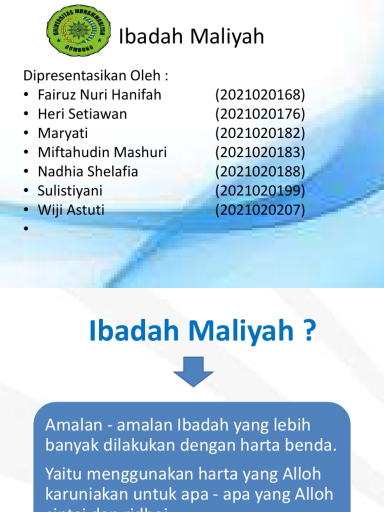 Ibadah Maliyah | PDF