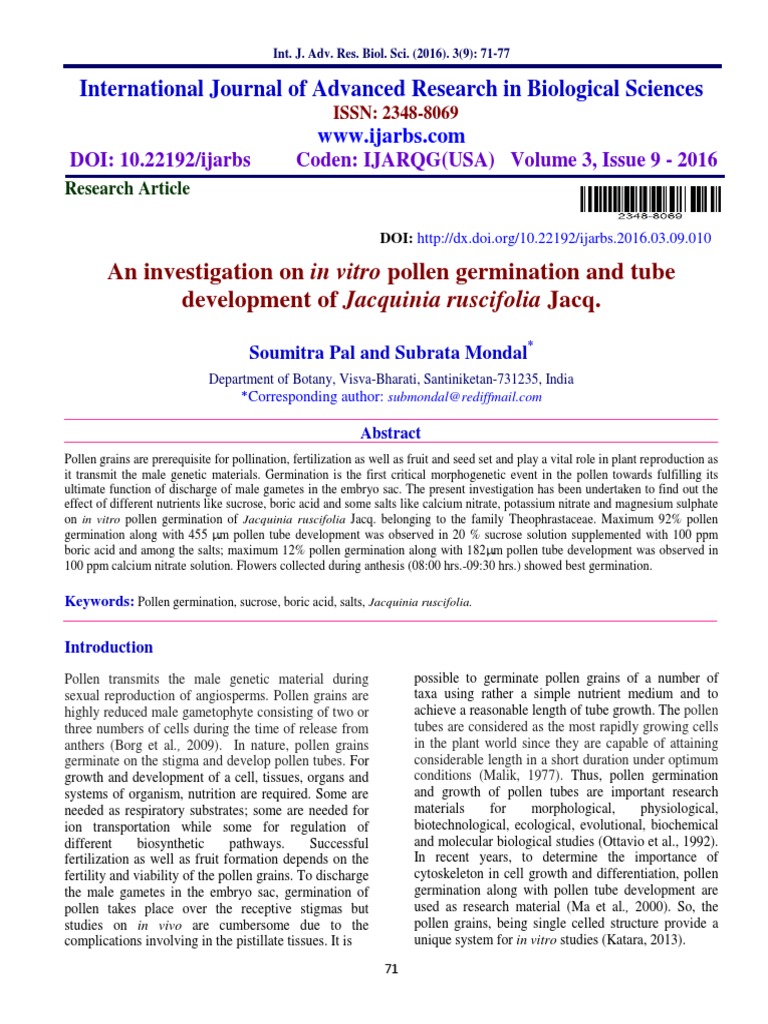Biology Investigatory Project | PDF | Germination | Organisms