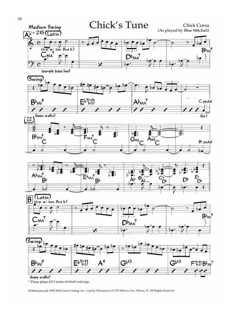 Chick's Tune | PDF