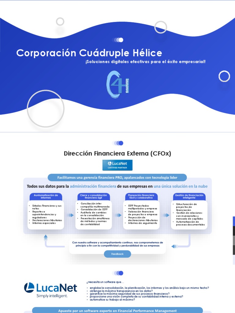Presentación de CFOx y Soluciones Digitales C4H | PDF | Planificación ...