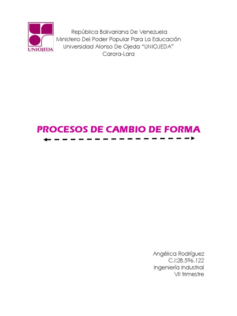 Procesos de Cambio de Forma en Metalurgia | PDF | Fundición (metalurgia ...