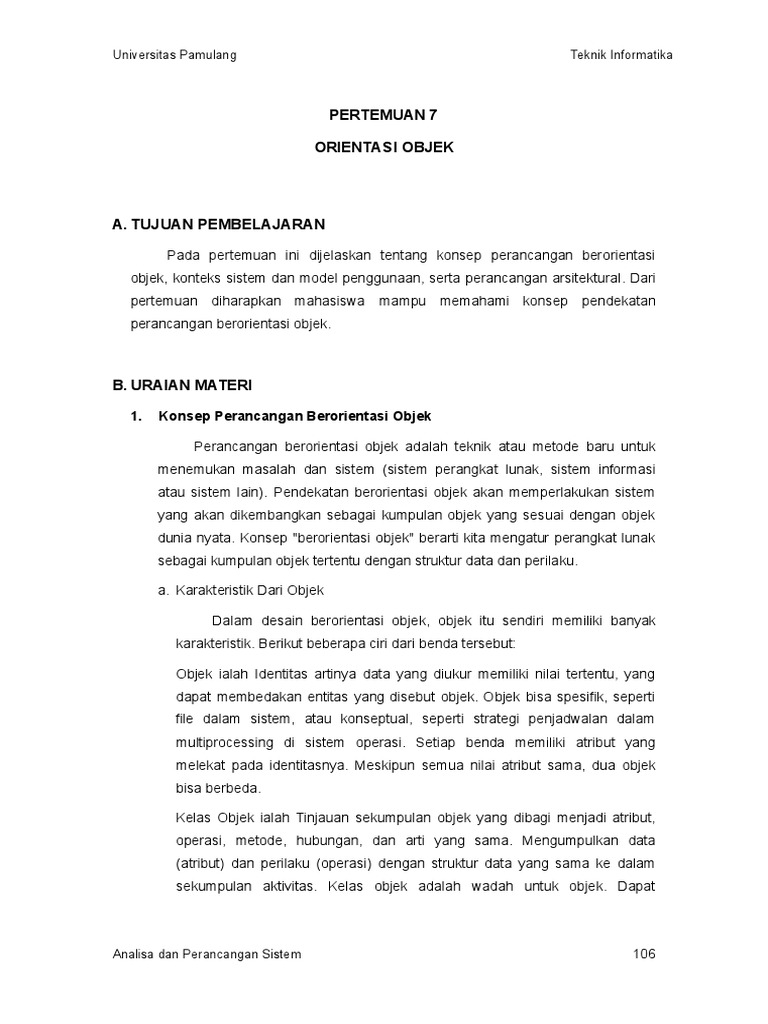 TPL0282 - 07 - Orientasi Objek | PDF