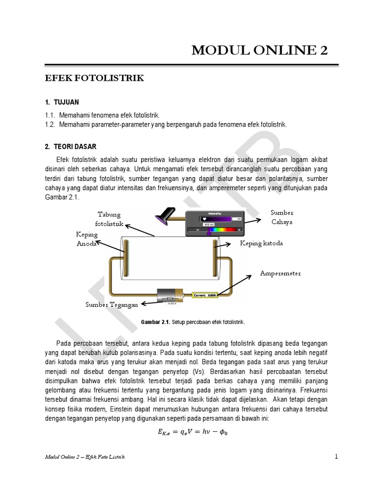 Efek Fotolistrik | PDF