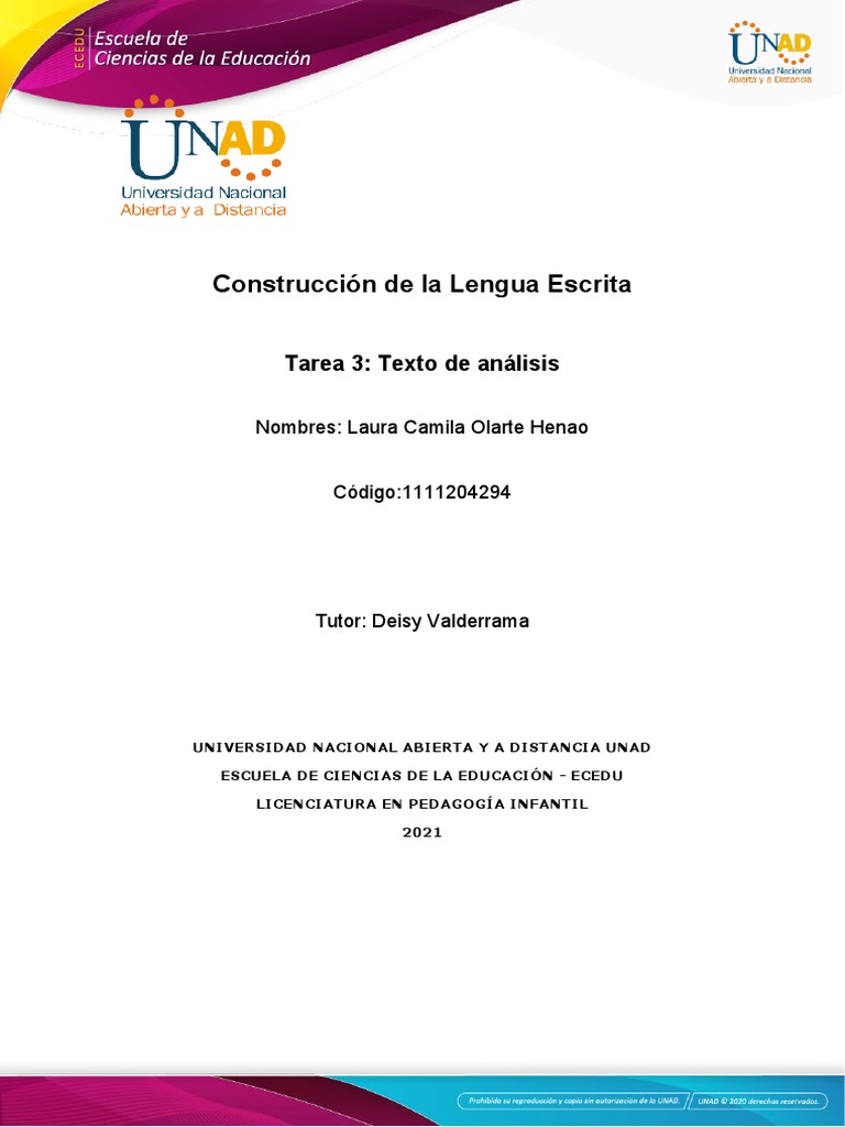 Construccion de Lengua Escrita Tarea 3 | PDF | Aprendizaje | Ciencia ...