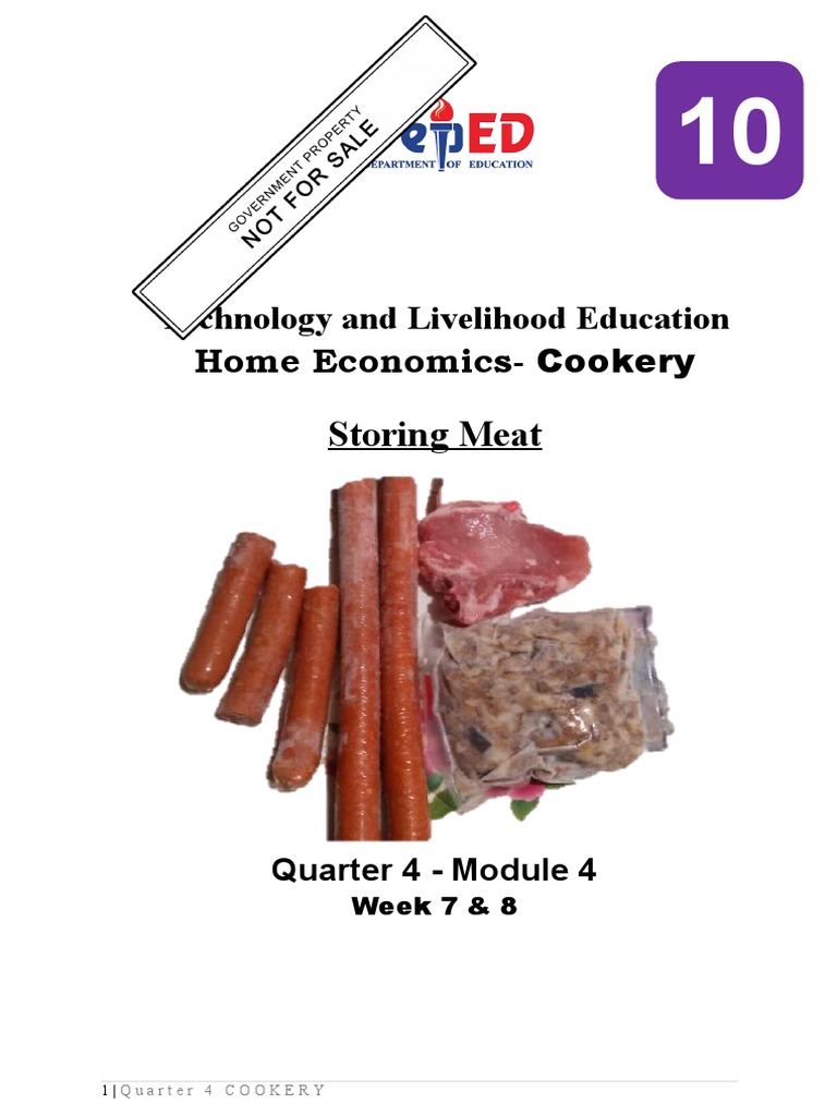Tle10 He Cookery q4 Mod4 Storingmeat v4 | PDF | Curing (Food ...