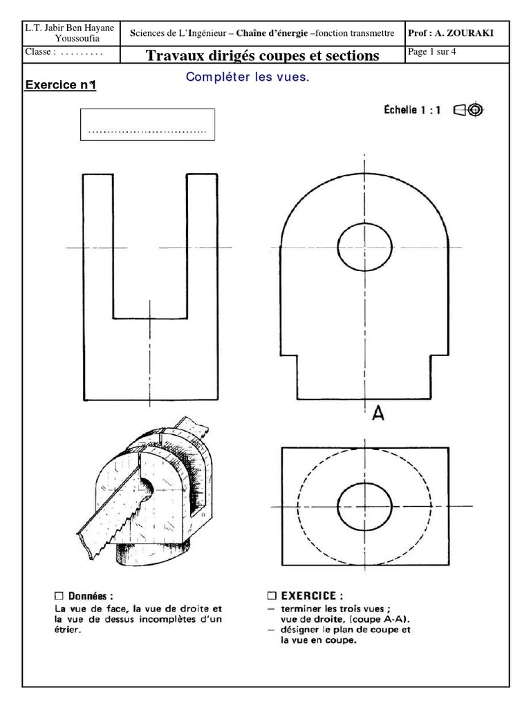 7 TD Coupes Et Sections | PDF