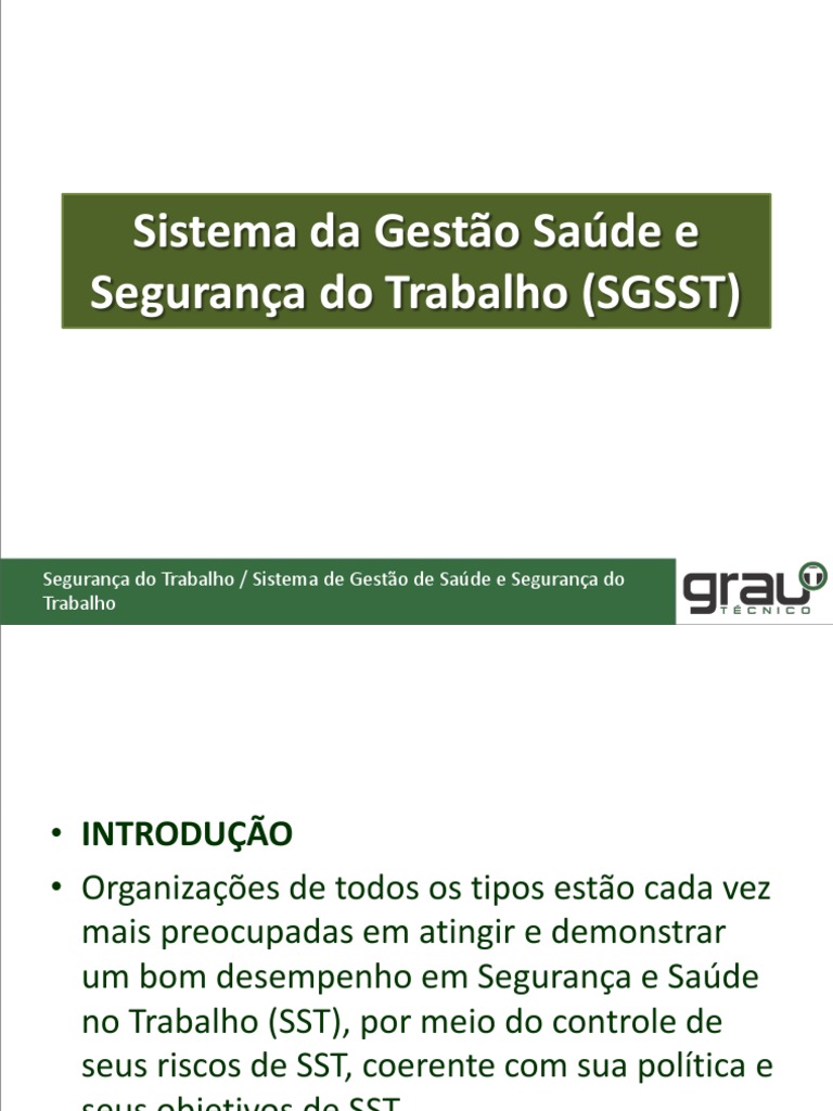 Sistema De Gestão Em Segurança E Saúde No Trabalho Pdf Iso 9000