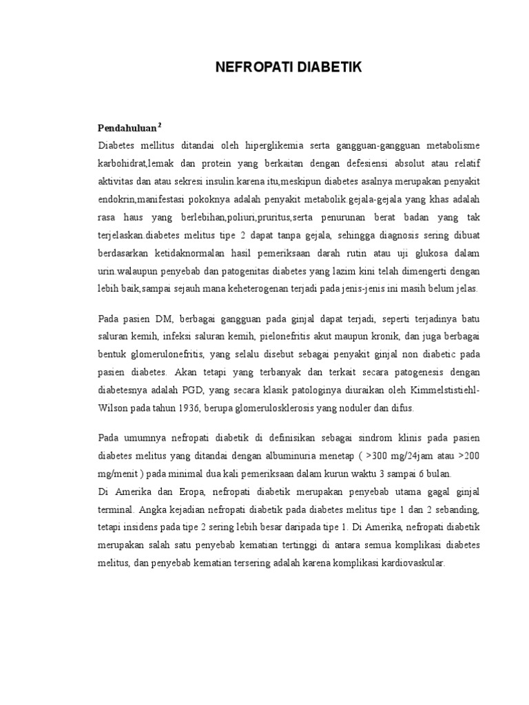 Nefropati Diabetik | PDF