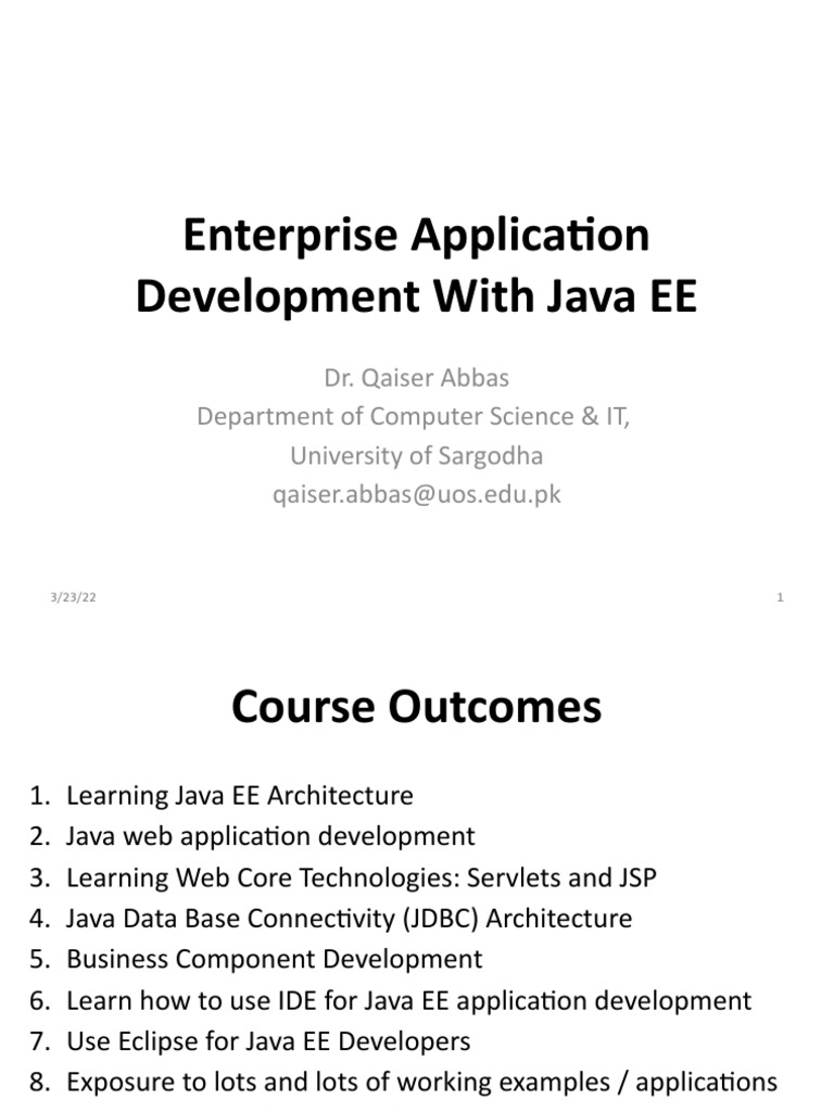 Enterprise Application Development With Java EE | PDF | Java Virtual ...