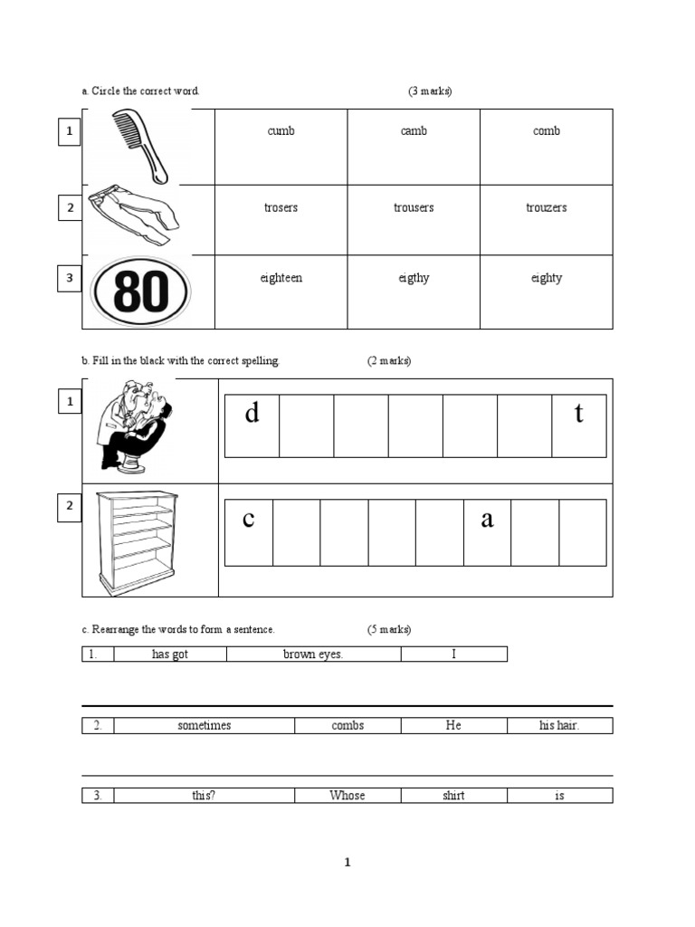 Year 3 English Practice Exercises | PDF