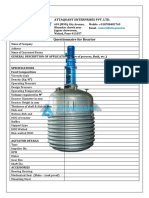 4 KL Reactor Data Sheet | PDF | Pipe (Fluid Conveyance) | Mechanical ...