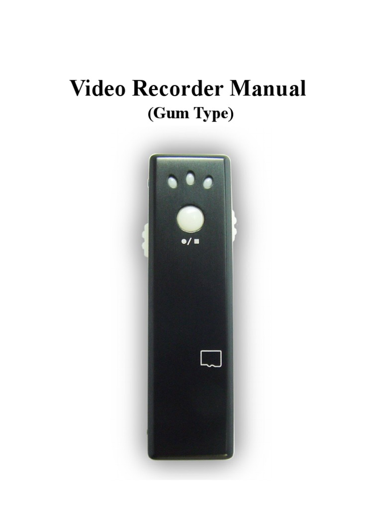 Video Recorder Manual | PDF | Usb | Computer Data Storage