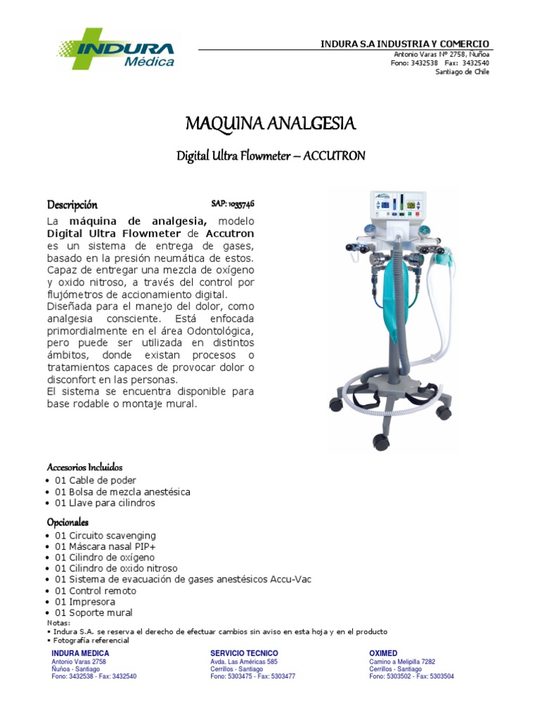 1 Accutron - Digital Ultra Flowmeter - Maquina Analgesia | PDF | Óxido ...