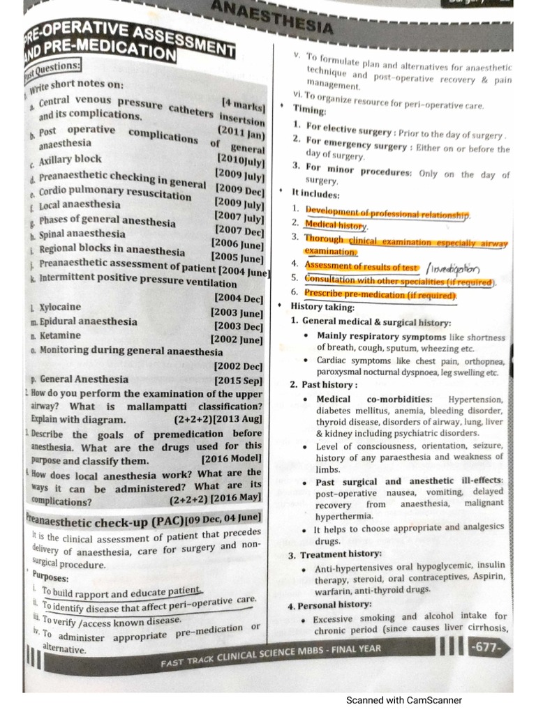 Anesthesia Note | PDF