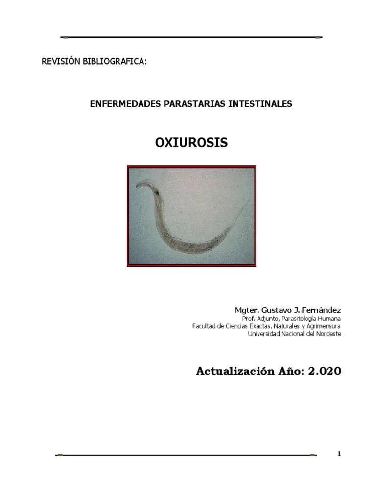 OXIURUS Revision Biliografica 2020 | PDF | Especialidades Medicas ...