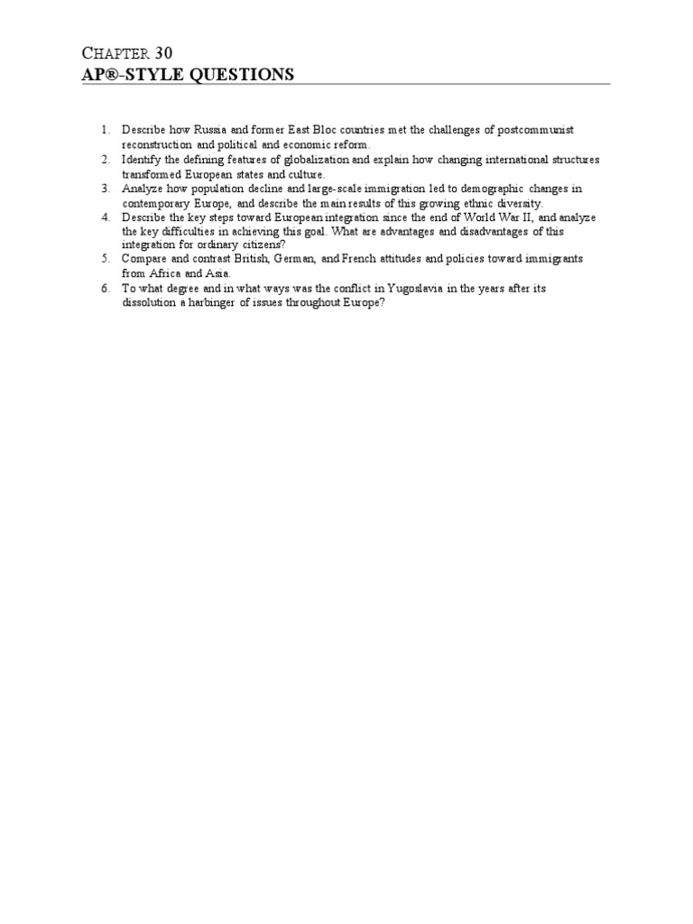 30 AP Style Questions | PDF