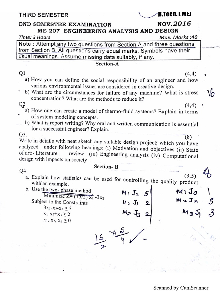 3rd Sem Papers | PDF