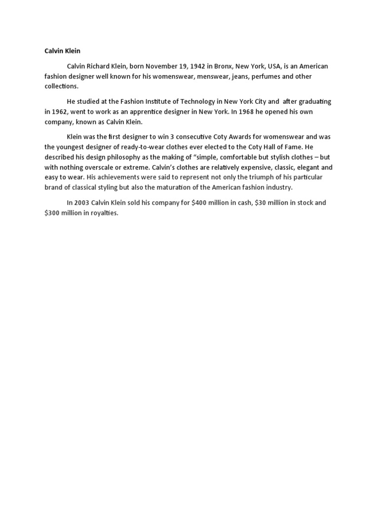 Calvin Klein | PDF