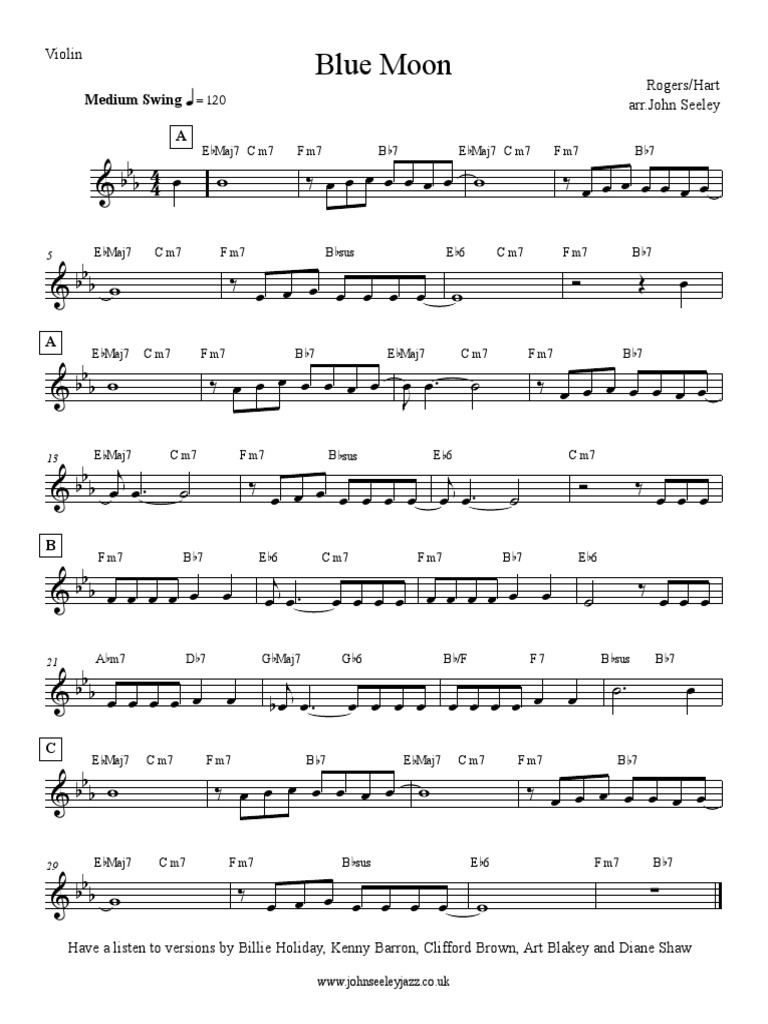 Blue Moon - Violin | PDF