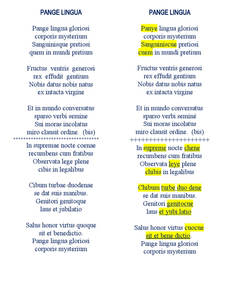 Pange Lingua | PDF