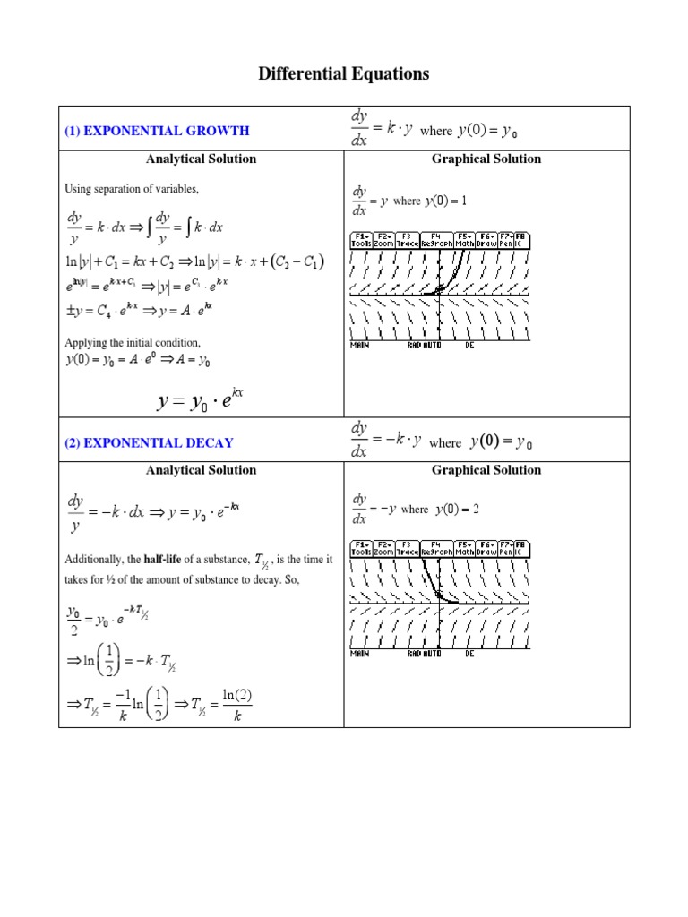 Differential Equations | Download Free PDF | Force | Radioactive Tracer