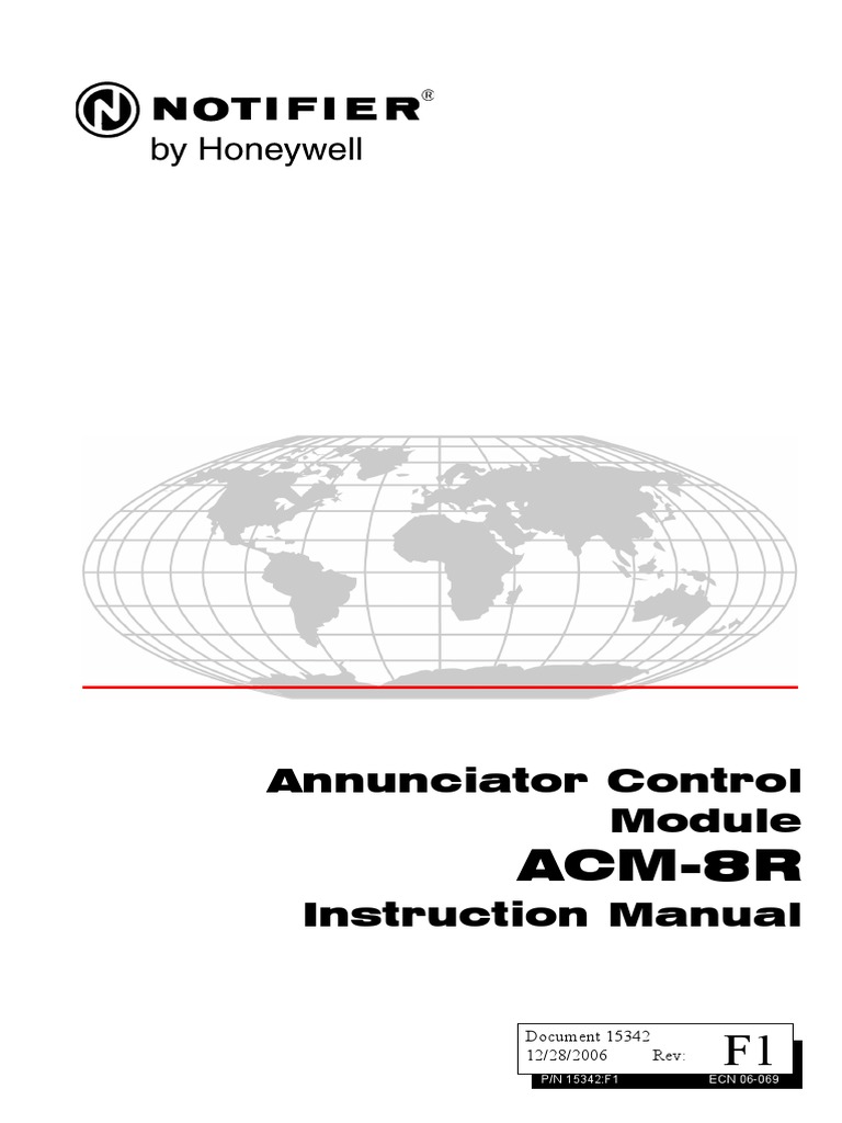Annunciator Control Module ACM-8R Instruction Manual | PDF