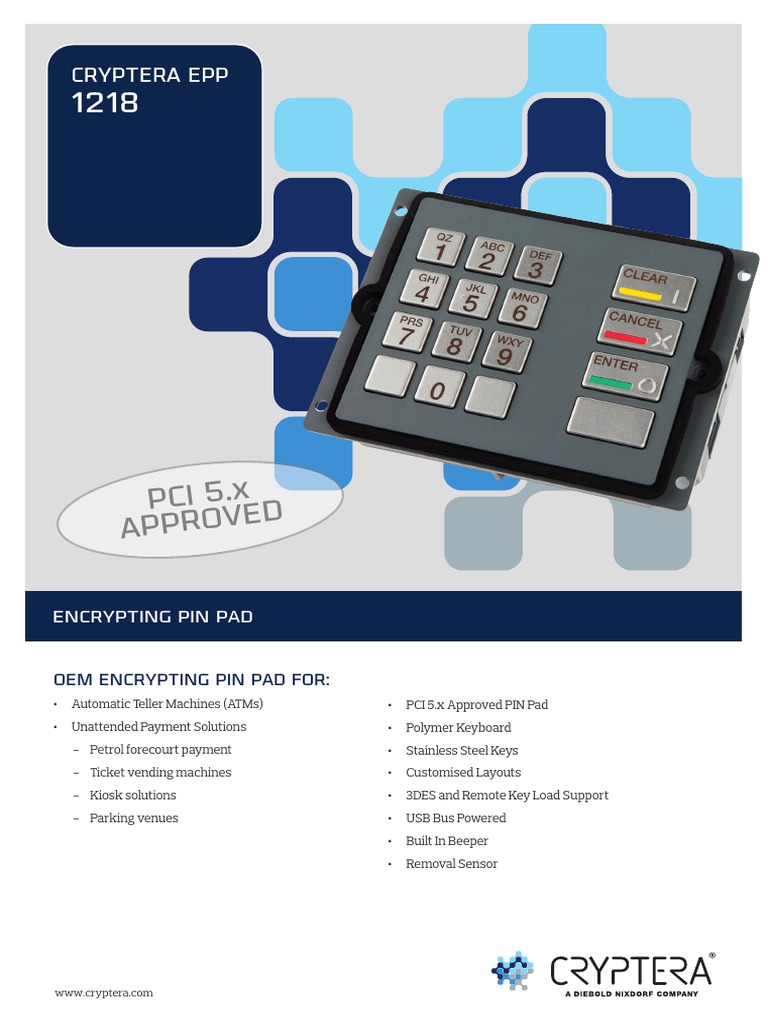 Secure PCI 5.x Encrypting PIN Pad | PDF | Computer Keyboard | Automated ...