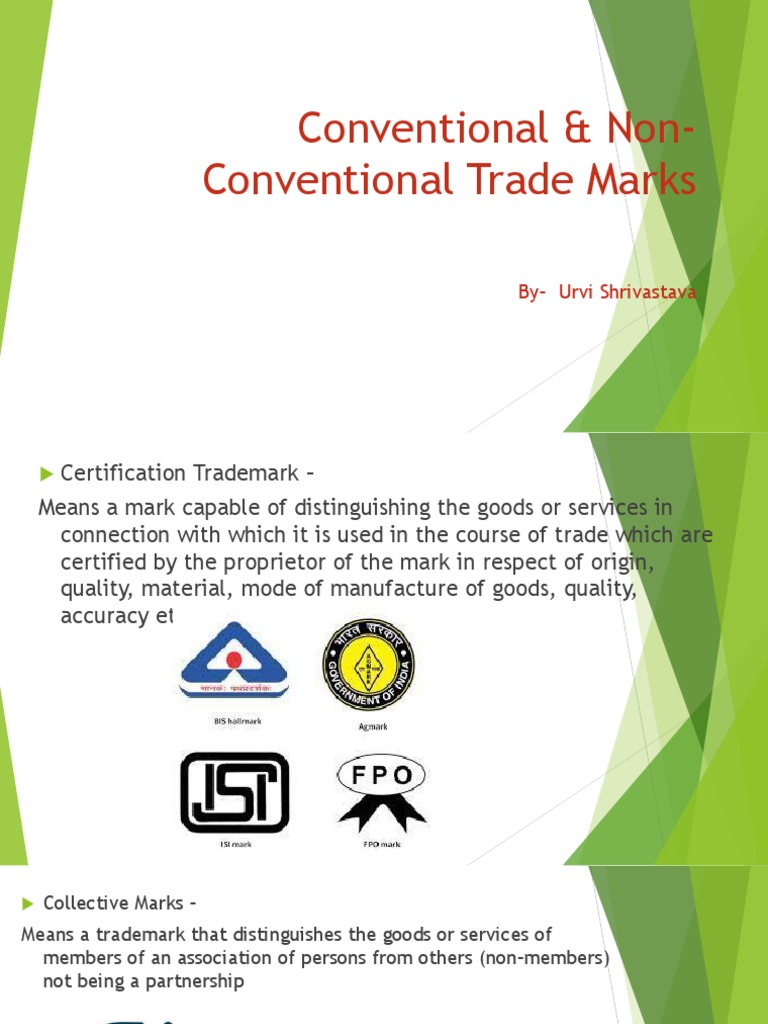 Conventional and Non-Convenmtional Trade Marks | PDF | Trademark ...