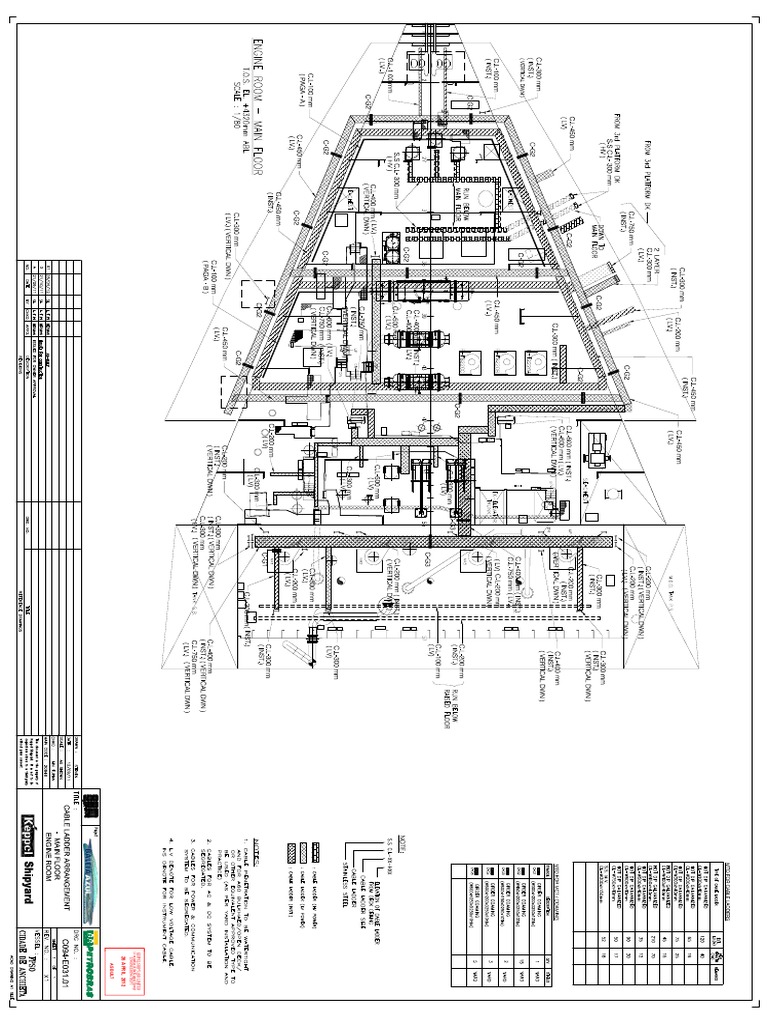 C094-E031.01 Rev.X1 - Cable Ladder Arrangement (Main Floor, Engine Room ...