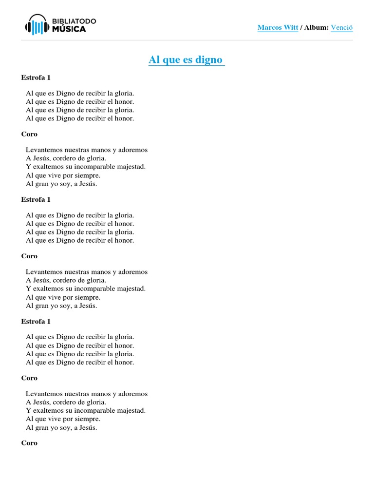 Al Que Es Digno | PDF