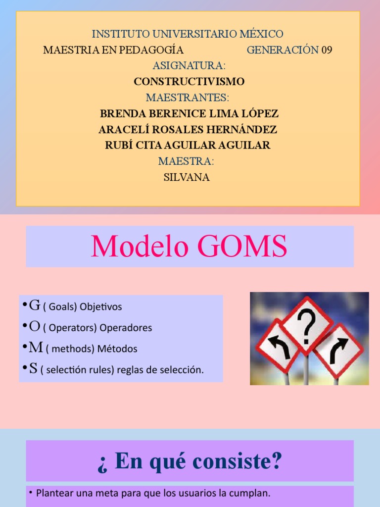 Modelo Goms | PDF | Memoria | Constructivismo (filosofía de la educación)