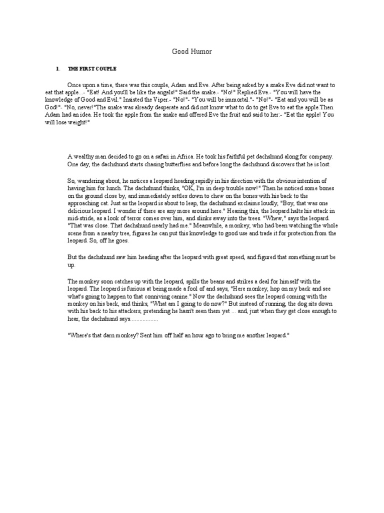 Good Humor PDF