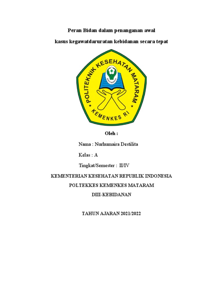 Peran Bidan Dalam Kegawatdaruratan Kebidanan Pdf