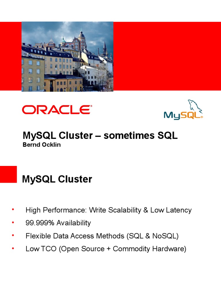 MySQL Cluster Sometimes SQL UC2011 | PDF | My Sql | Computer Cluster