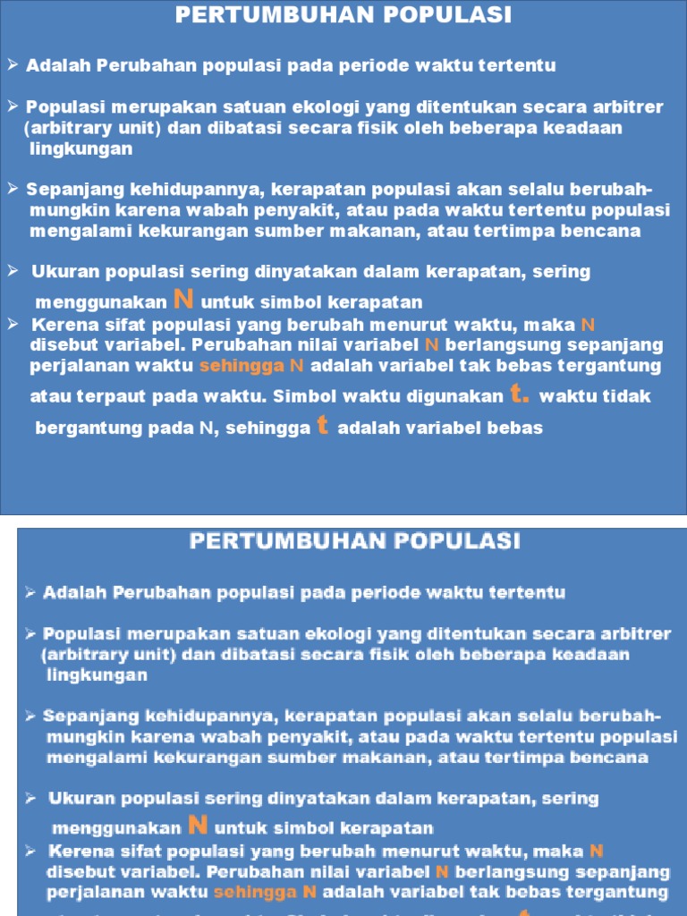 Dinamika Populasi | PDF | Ilmu Sosial | Sains & Matematika