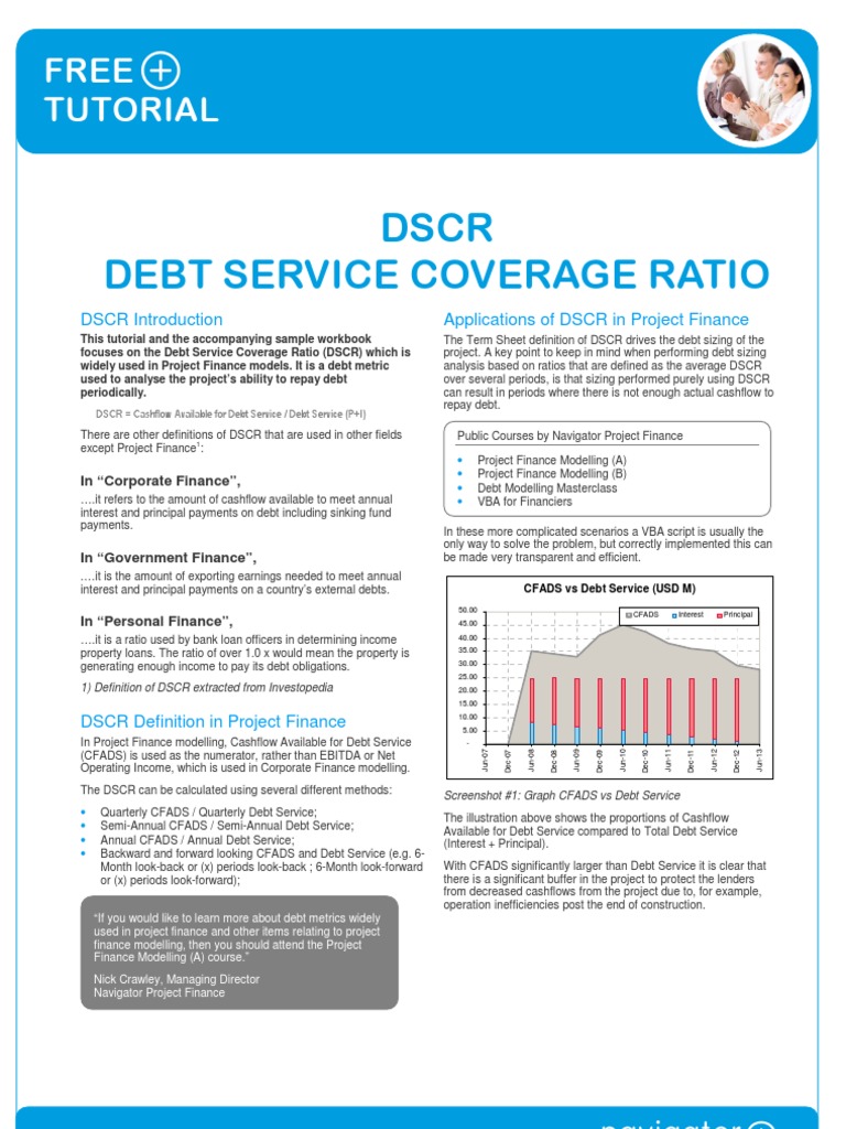DSCR Tutorial | Project Finance | Debt