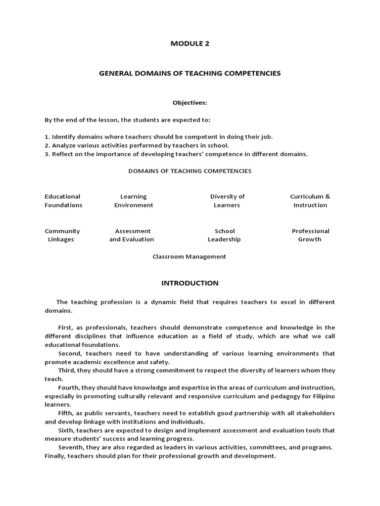 MODULE 2 Teaching Profession | PDF | Teachers | Educational Assessment