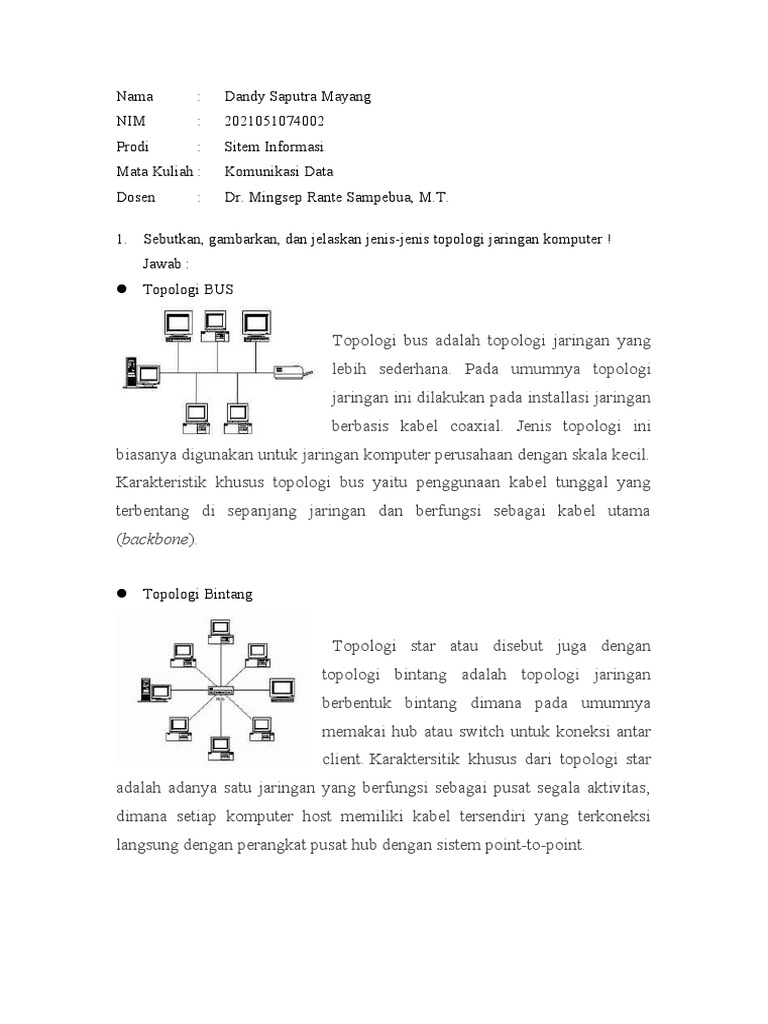 Komunikasi Data - Tugas 2 - Dandy Saputra | PDF