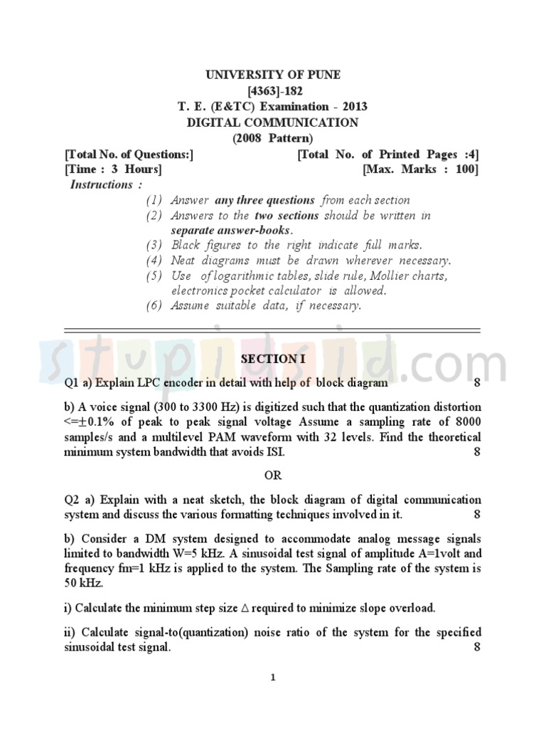 Digital Communications (DCOM) | PDF | Sampling (Signal Processing) | Computer Science