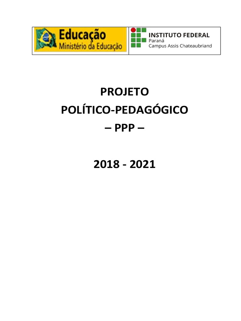 PPP Modelo Infop | PDF | Desenvolvimento profissional | Inclusão (Educação)